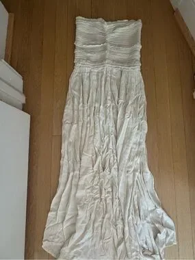 O'Neill | Dresses | Oneil Strapless Cream Maxi Dress | Poshmark